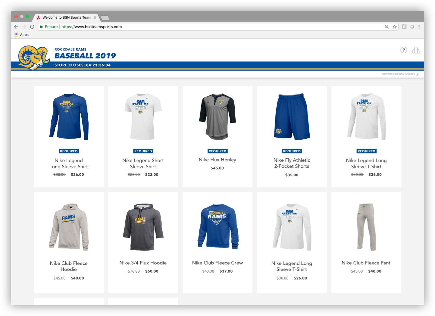 Welcome to BSN Sports Team Shop